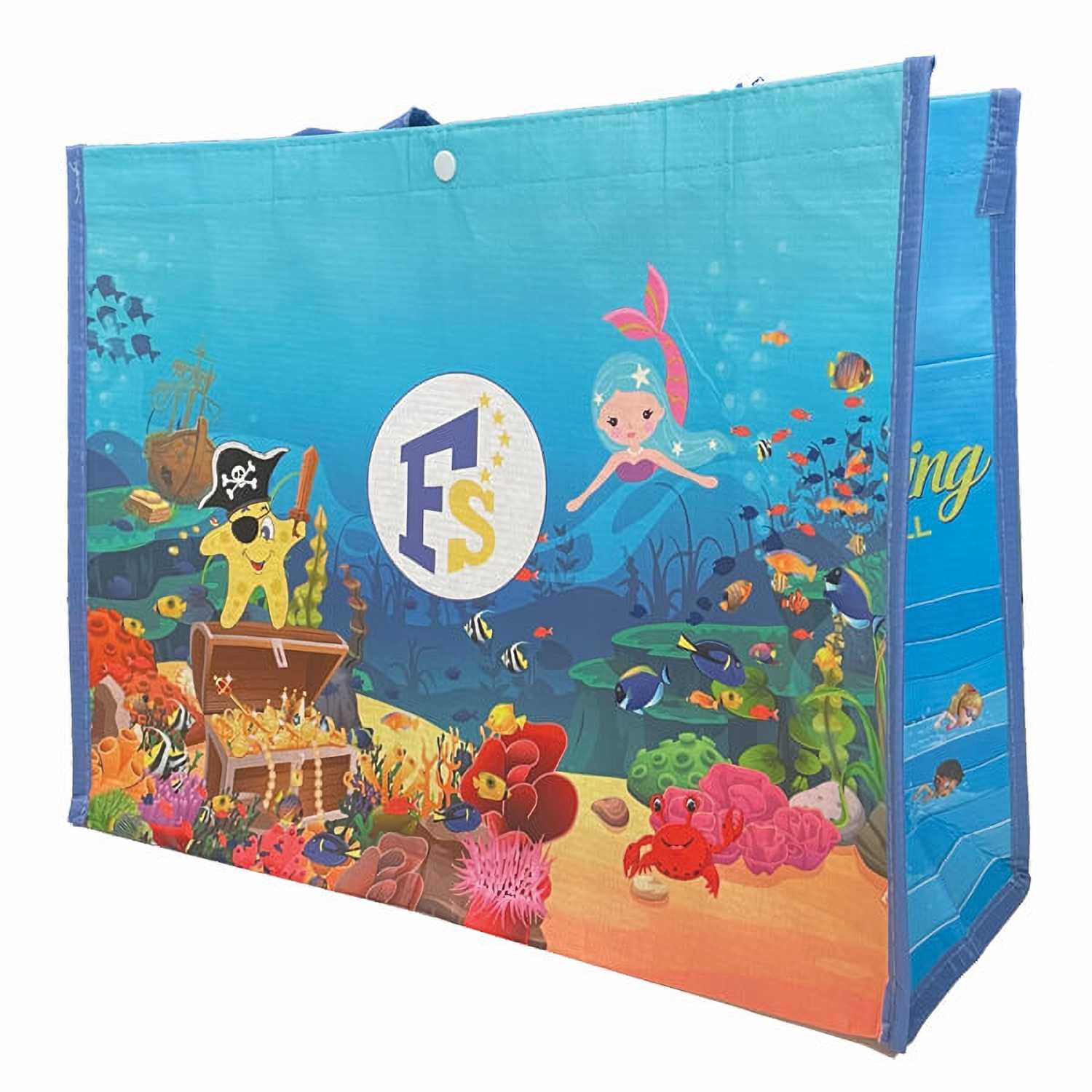 Full Color Snap Closure Bags With Pockets | Bulk Customized Bags