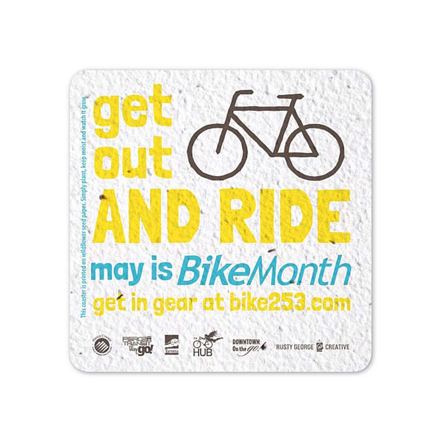 Sustainable 4" Plantable Seed Paper Coasters: Eco-Friendly Elegance