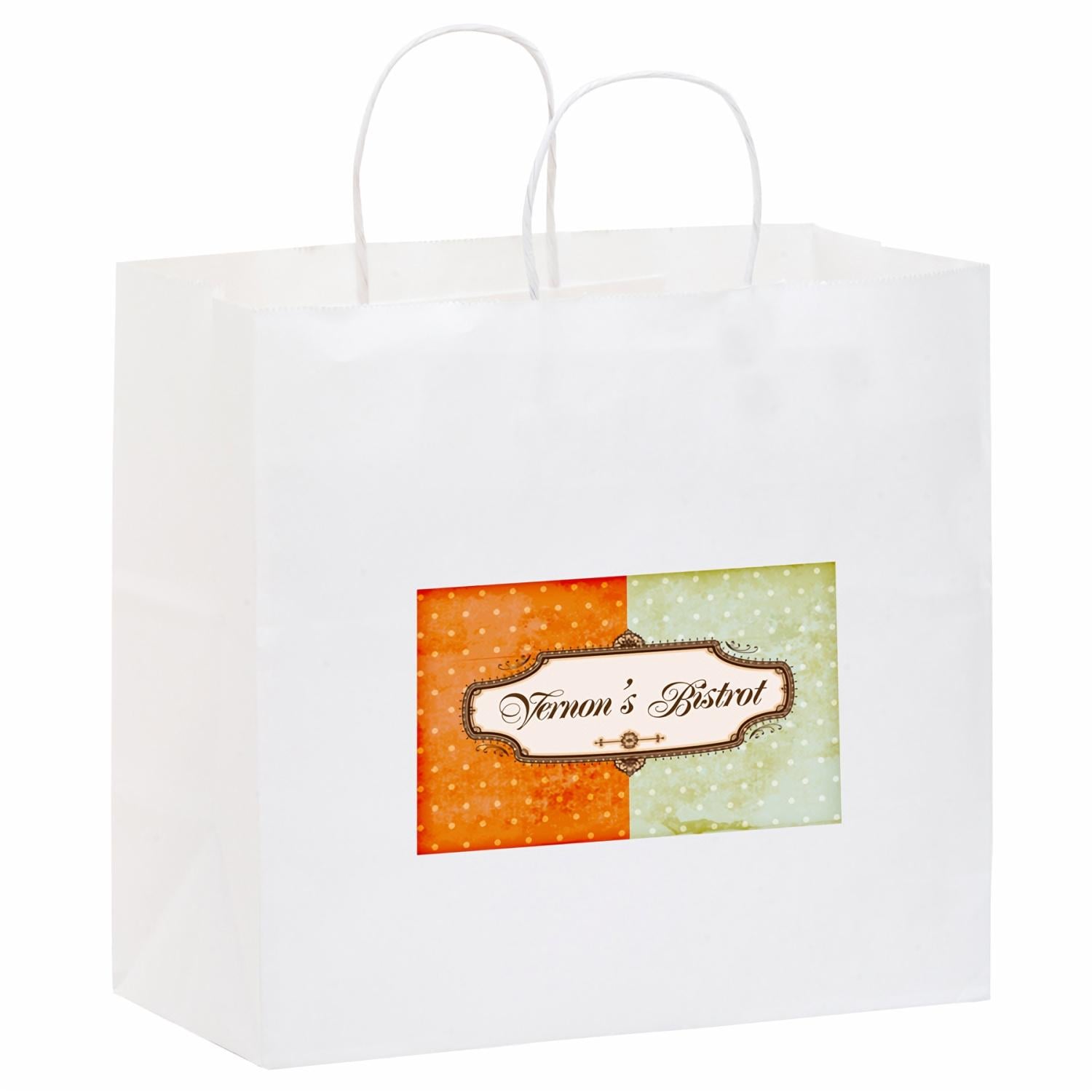 White Reusable Shopper Paper Bags | Recycled Bags